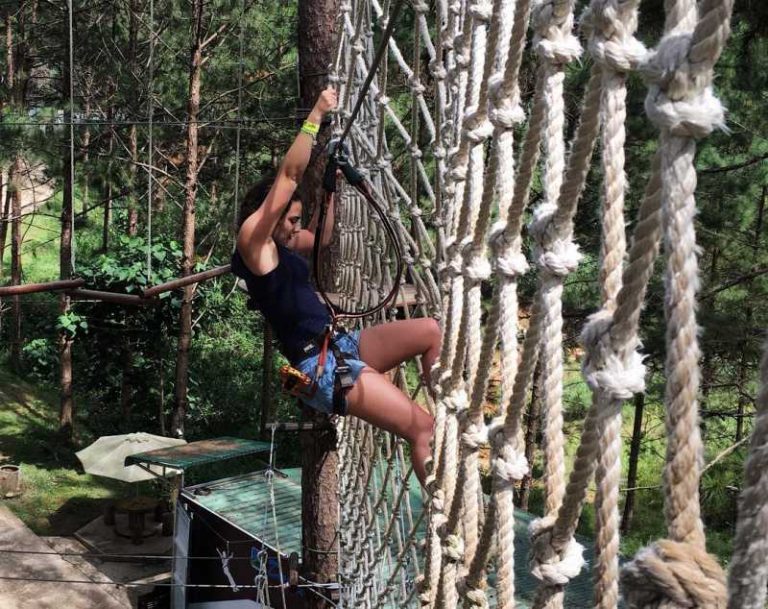 Trải nghiệm đu dây Zipline Đà Lạt ở Datanla High Rope Course